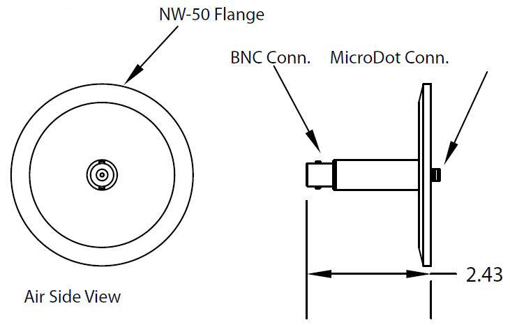 1 MicroDot to BNC connector, DN50KF 200-050 - Demaco