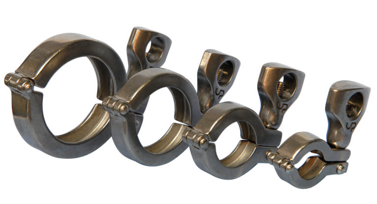 Hinged wing nut clamp stainless steel, DN20/25KF 13KF-25 - Demaco