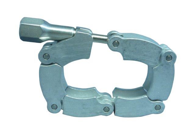 Chain clamp Aluminum / steel for metal seal, DN25KF/DN20KF 1332 - Demaco