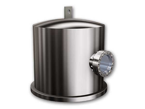 Stainless Steel bell jar with single viewport, lifting lug and heater ...