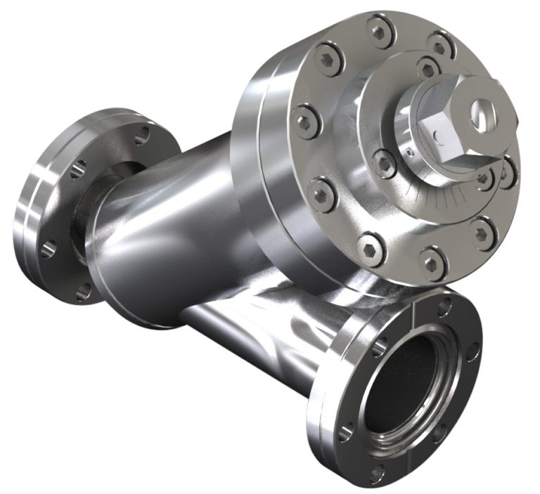 All metal inline valve manual operated DN63CF BSTV63R - Demaco