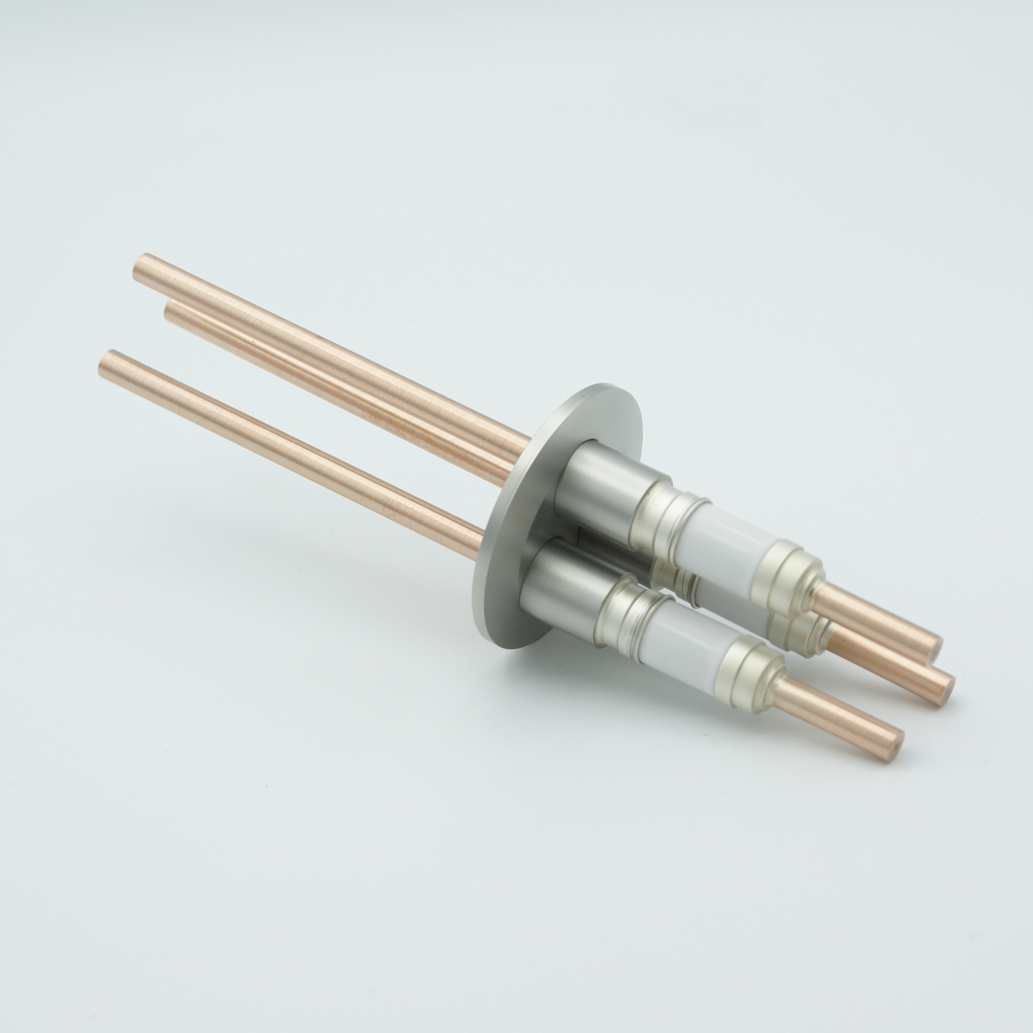 3 pin Copper conductor feedthrough 5000Volt / 150 Amp. DN40KF flange ...