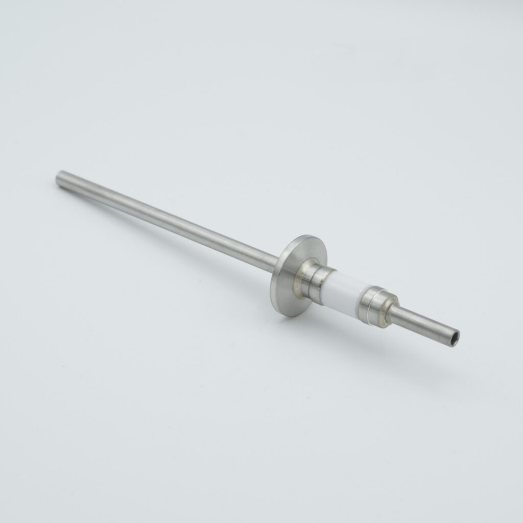 1 pin water cooled feedthrough 5000Volt DC stainless steel conductor ...