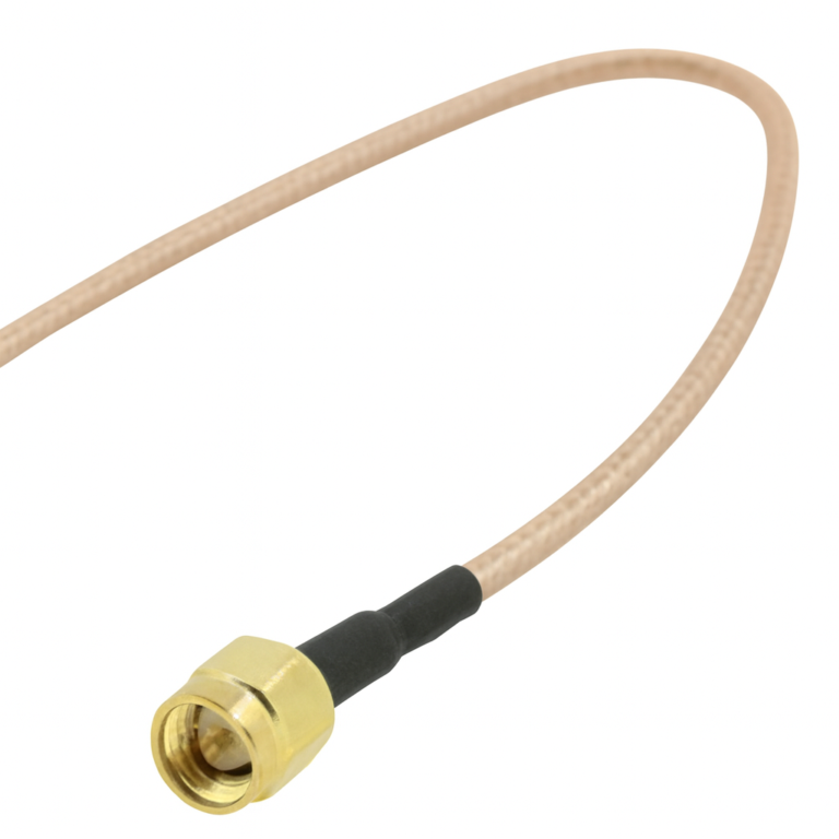 SMA connector with non-terminated Kapton insulated 19" wire A7311-1-CN ...