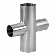 Reducer 4-way cross tube 2" by 1/2", tumbled finish BW-4RC-200-050 - Demaco