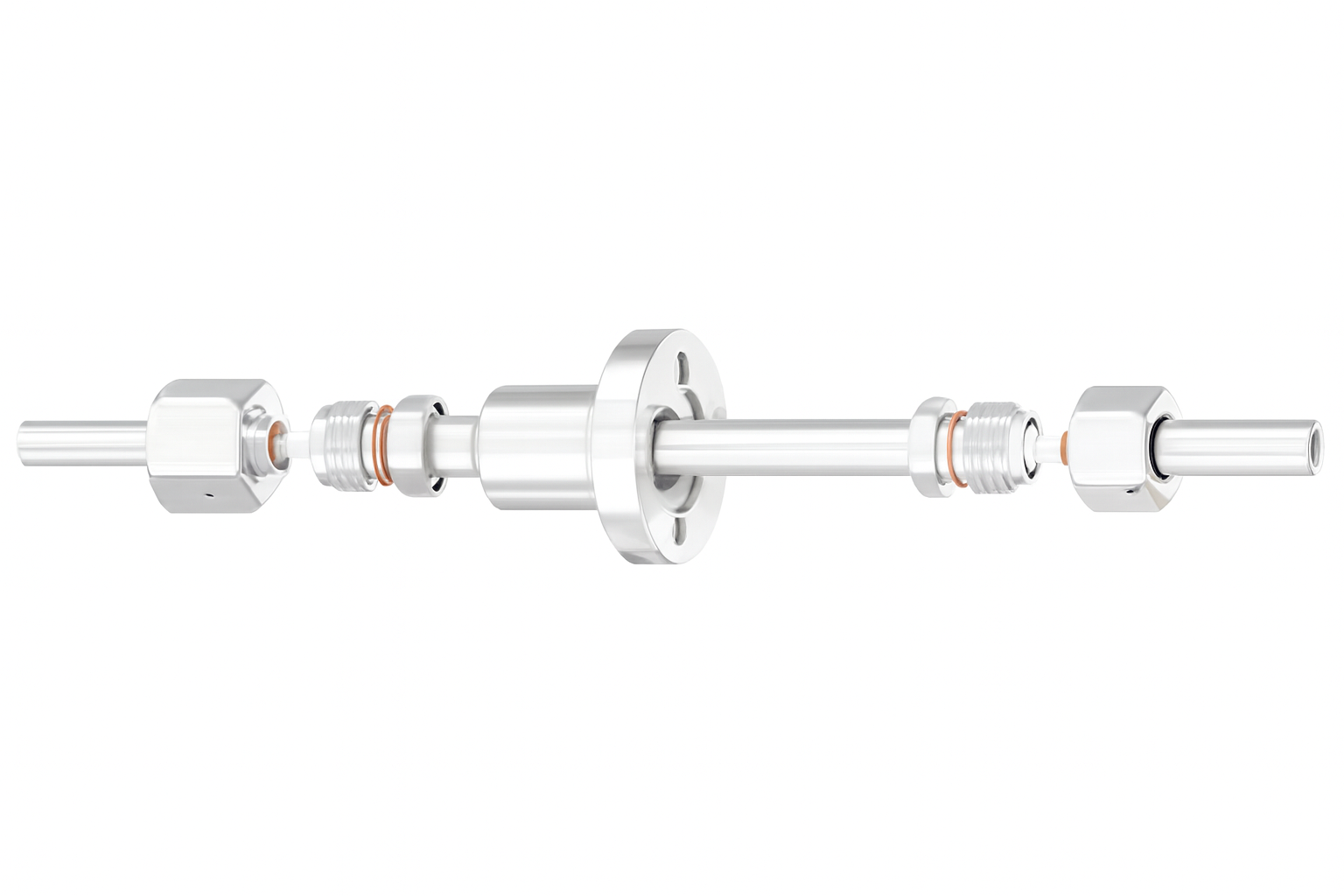 Single liquid feedthrough thermo isolated 1/2" VCR, DN40CF CF40VCR1/2 ...